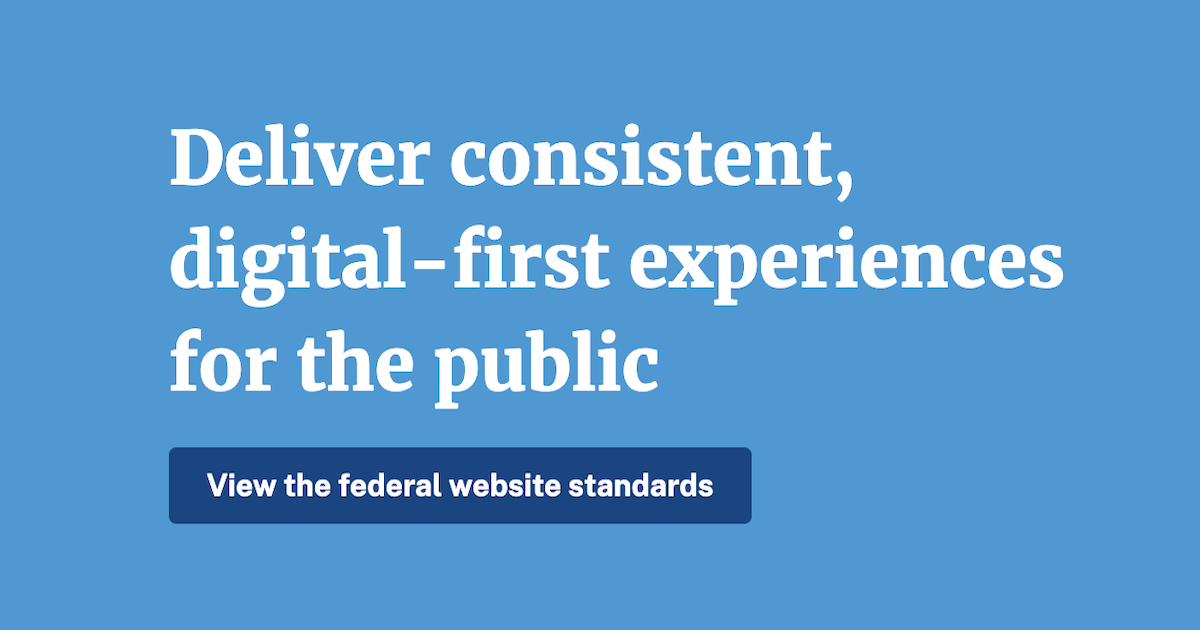 Federal government banner | Federal website standards